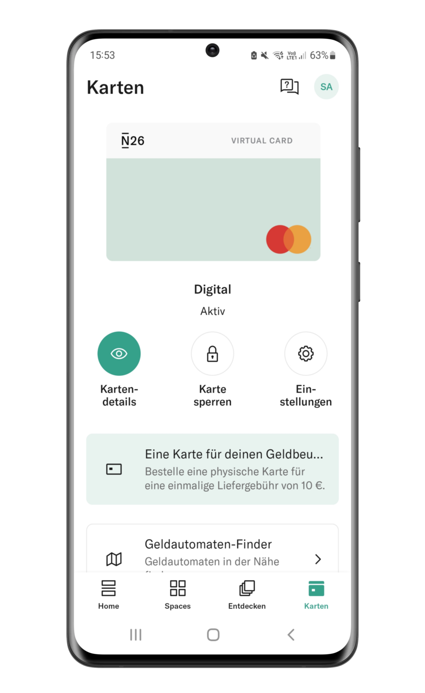 How-to: Kartenlimit bei N26 anpassen - Sackgeld.com